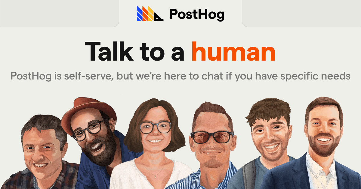 Talk to a human – Book a PostHog demo